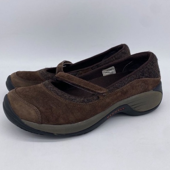 Merrell | Shoes | Merrell Encore Emme Coffee Bean Adjustable Mary Janes ...